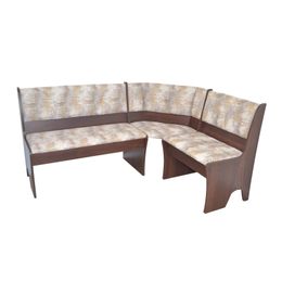 m&ouml;bel direkt online Truheneckbank 165x124 cm Laurenz Weiss,Buche natur, Nuss Dunkel