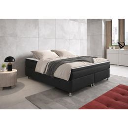 SONSTIGE Box 180 cm mit 7 Zonen Taschenfederkernmatratze und Topper Webstoff Anthrazit
