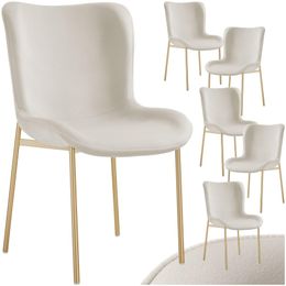 TecTake&reg; Polsterstuhl, ergonomische Form mit hoher R&uuml;ckenlehne, bodenschonende Kunststoffkappen, 54 x 62 x 90 cm