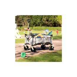 Home Deluxe Bollerwagen faltbar JOLA - Beige/Blau