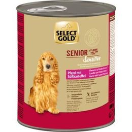 SELECT GOLD Nassfutter Hund Sensitive Senior Pferd mit S&uuml;&szlig;kartoffel 6x800 g