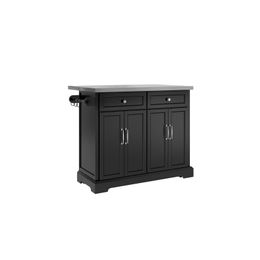 sobuy K&uuml;chenwagen mit 2 Schubladen Schwarz 107x71x92cm Modern