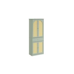 sobuy Schuhschrank, Schuhkommode, Flurschrank mit 1 Schublade Gr&uuml;n 70x34x180cm Modern