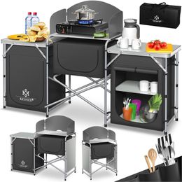 Kesser&reg; Campingk&uuml;che inkl. Tragetasche Mobile Outdoor K&uuml;che mit Aluminiumgestell Campingschrank K&uuml;chenbox Faltbare Reisek&uuml;che f&uuml;r Camping und Outdoor Modell w&auml;hlbar