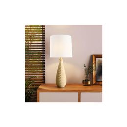 Home Deluxe Gro&szlig;e Tischlampe mit Stoffschirm MELVA - Creme