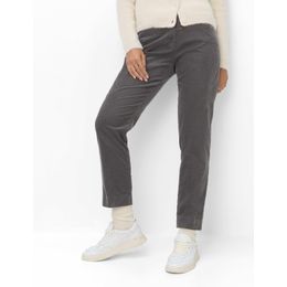 Brax Damen Cordhose Style MARA S SMOKE GREY, dunkelgrau, Gr. 40