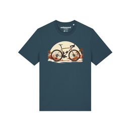 Watapparel T-Shirt 'Gravelbike' Damen Gr&ouml;&szlig;e L ecru / petrol / dunkelorange / schwarz