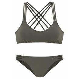 Bruno Banani Set: Bustier-Bikini gr&uuml;n Gr. 36 Cup A/B. Ohne B&uuml;gel