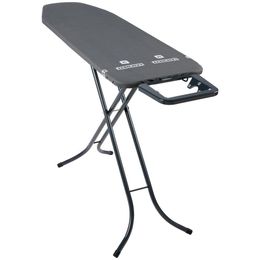 Leifheit B&uuml;gelbrett Classic M Black, Schwarz, Textil, Uni, 69 cm Schubladen, 38x88x120 cm, Haushaltsreinigung, W&auml;schepflege, B&uuml;gelbretter
