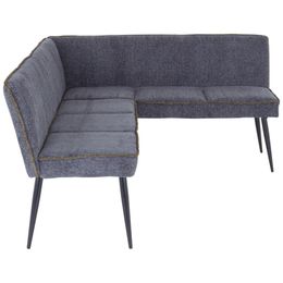 Mid.you Eckbank, Hellgrau, Gr&uuml;n, Metall, Textil, 5-Sitzer, L-Form, 194x154 cm, Esszimmer, B&auml;nke, Eckb&auml;nke
