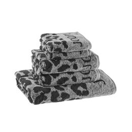 JOOP! Frottierset Leo, Graphit, Textil, 5-teilig, Animalprint, 100x50 cm, Oeko-Tex&reg; Standard 100, saugf&auml;hig, Aufh&auml;ngeschlaufe, strapazierf&auml;hig, angenehm weich, hochwertige Qualit&auml;t, Badtextilien, Handtuch-Sets