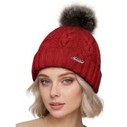 Neverless M&uuml;tze 'Jule' Damen Gr&ouml;&szlig;e 54/64 rot