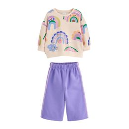 next Jogginganzug M&auml;dchen Gr&ouml;&szlig;e 68 creme / hellblau / lila / rosa