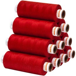buttinette Universal-N&auml;hgarn, St&auml;rke: 100, 10er-Pack, rot
