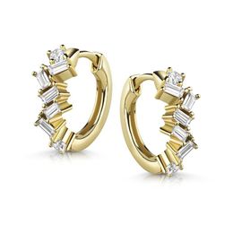 Firetti Damen Paar Creolen &raquo;Schmuck Geschenk Silber 925 Ohrschmuck Ohrringe&laquo; mit Zirkonia (synth.) gold 17mm, Silber 925 (Sterlingsilber)