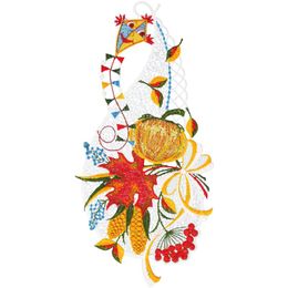 Fensterbild &raquo;Fensterbild "K&uuml;rbis mit Drachen" farbig&laquo; bunt Polyester B/L: 16cm x 34cm