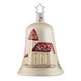 Inge Glas INGE-GLAS Christbaumschmuck &raquo;Kirchenglocke&laquo; mundgeblasen beige Glas Einheitsgr&ouml;&szlig;e