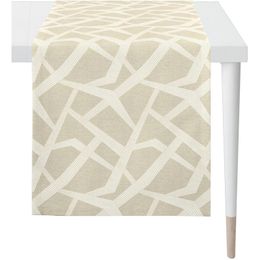 Apelt Tischl&auml;ufer &raquo;Domino&laquo; beige Polyester, Viskose B/L: 140cm x 44cm, 1 Stk., rechteckig