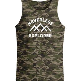 Neverless Shirt 'Bergkette' Herren Gr&ouml;&szlig;e M gr&uuml;n