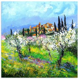 Wandbild &raquo;Spring in Provence&laquo; Wiesen & Baumbilder 1 Stk. tlg. als Alubild, Leinwandbild, Poster, Wandaufkleber in verschied. Gr&ouml;&szlig;en Alu Dibond B/H/T: 