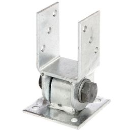 Alberts Pfostentr&auml;ger mit beweglichem Oberteil, lichte Breite 71 mm silber Stahl &Oslash; 11mm