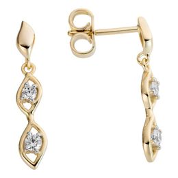 Firetti Damen Paar Ohrstecker &raquo;Schmuck Geschenk Gold 333 Ohrschmuck Ohrringe Tropfen&laquo; mit Zirkonia (synth.) gold Gelbgold 333