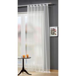 Home Wohnideen Vorhang &raquo;ALPHA&laquo; Schlaufen 1 Stk. tlg. HxB: 245x140, preisg&uuml;nstiger Uni-Schlaufenschal wei&szlig; Voile, Polyester 245cm, Schlaufen, 140cm