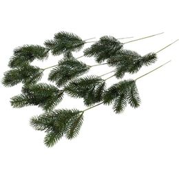 Kunstzweig &raquo;Tannenpick Nisse&laquo; gr&uuml;n Kunststoff &Oslash;/H: 13cm x 35cm, 10 Stk.