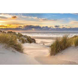 Leinwandbild &raquo;Wandbild STRAND 78x118 cm &ndash; Leinwandbild Keilrahmen Deko modern&laquo; Strand 1 Stk. tlg. auf Keilrahmen gespannt beige Canvas, MDF B/H/T: 