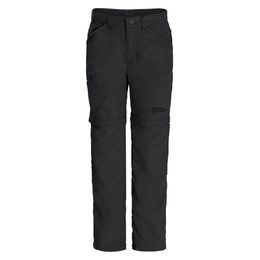 Jack Wolfskin Zippoff-Funktionshose "Safari" in Schwarz - 43% | Gr&ouml;&szlig;e 128 | Kinderhosen
