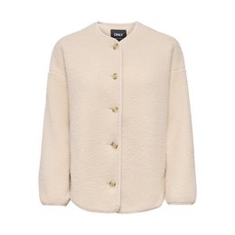 Only Damen Only Pl&uuml;schjacke &raquo;ONLRUNA TEDDY JACKET OTW&laquo; Polyester beige S