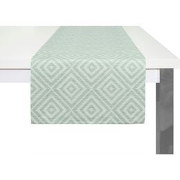 WIRTH Tischl&auml;ufer &raquo;Telfort&laquo; gr&uuml;n Baumwolle, Polyester B/L: 150cm x 40cm, 1 Stk., rechteckig