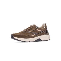 Rollingsoft Damen rollingsoft Keilsneaker Schn&uuml;rschuh, Halbschuh, Freizeitschuh mit Au&szlig;enrei&szlig;verschluss braun 43