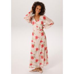 Aniston Casual Damen Aniston CASUAL Maxikleid mit farbharmonischen Blumen bedruckt bunt 42, N-Gr