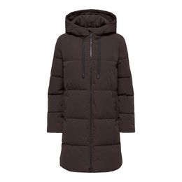 Jacqueline de Yong Jdy Damen JDY Steppmantel &raquo;JDYBLAIR LONG HOOD PUFFER OTW SIJ&laquo; Kunstfaser, Kapuze mit Kordelzug XS