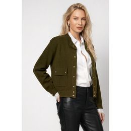 monari Damen Strickjacke &raquo;Jacke Strickiacke Kn&ouml;pfe&laquo; Regular fit mit Schmuckkn&ouml;pfen gr&uuml;n 42