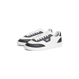 Tommy Jeans Damen Plateausneaker &raquo;THE GREENWICH EDGE LTR&laquo; Freizeitschuh, Halbschuh, Schn&uuml;rschuh mit Schaftrand-Polsterung schwarz-wei&szlig; 40