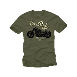 Makaya Shirt 'Live to Ride' Herren Gr&ouml;&szlig;e M gr&uuml;n