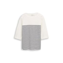 Tom Tailor Women + Shirt Damen Gr&ouml;&szlig;e XXXL schwarz / offwhite