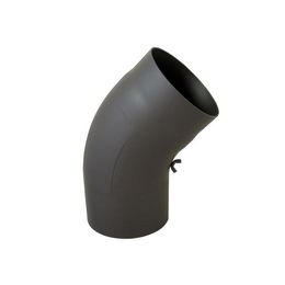 Bertrams Bogen 07BG45-150T 45&deg;, &Oslash; 150 x 2 mm, glattgezogen, mit T&uuml;r, gussgrau