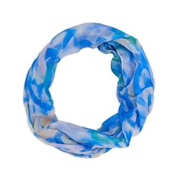 styleBREAKER Schlauchschal 'Loop mit Brushstroke Herz Muster' Damen Gr&ouml;&szlig;e One Size blau