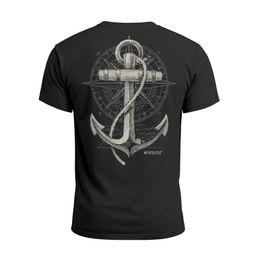 Neverless Shirt 'Anker Kompass' Herren Gr&ouml;&szlig;e XS schwarz