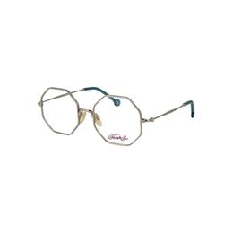 Hally & Son Frauen Gestelle mit Sonnenbrillen-Clips Geometrisch Silber | Gr.: onesize