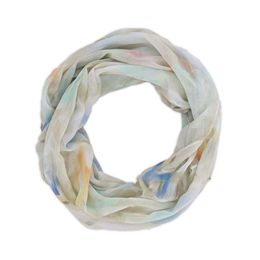 styleBREAKER Schlauchschal 'Loop mit Brushstroke Herz Muster' Damen Gr&ouml;&szlig;e One Size beige
