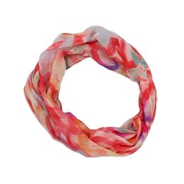 styleBREAKER Schlauchschal 'Loop mit Brushstroke Herz Muster' Damen Gr&ouml;&szlig;e One Size rot
