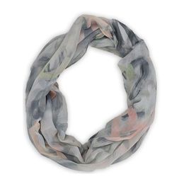 styleBREAKER Schlauchschal 'Loop mit Brushstroke Herz Muster' Damen Gr&ouml;&szlig;e One Size grau