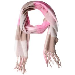 Street One Langer Madras Schal mit Fransen in vintage blush | Gr.: onesize