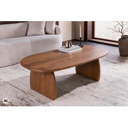 Design Couchtisch SCULPTURA 110cm braun Akazienholz organische Form Riess-Ambiente Sofatisch Wohnzimmertisch Natur Retro Skandinavisch