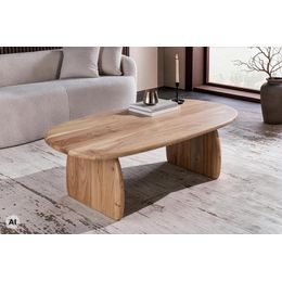 Design Couchtisch SCULPTURA 110cm natur Akazienholz organische Form Riess-Ambiente Sofatisch Wohnzimmertisch