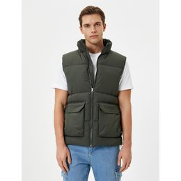 KOTON Vest 'ANORAK' male size S Khaki